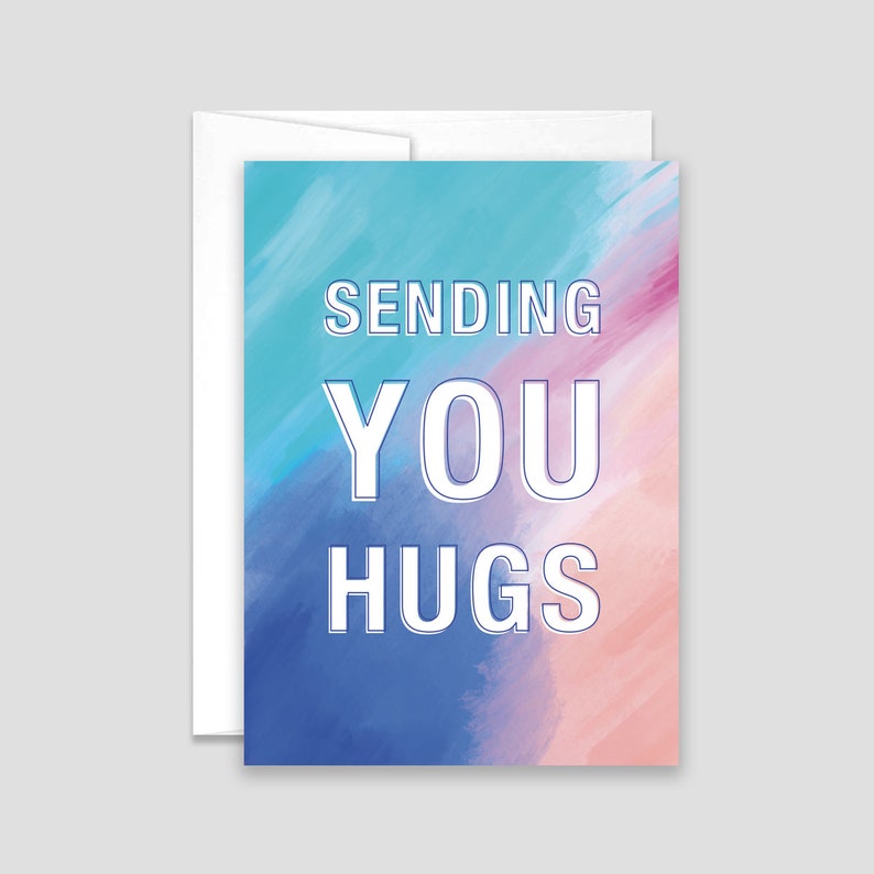 Sending You Hugs Greeting Card - Etsy
