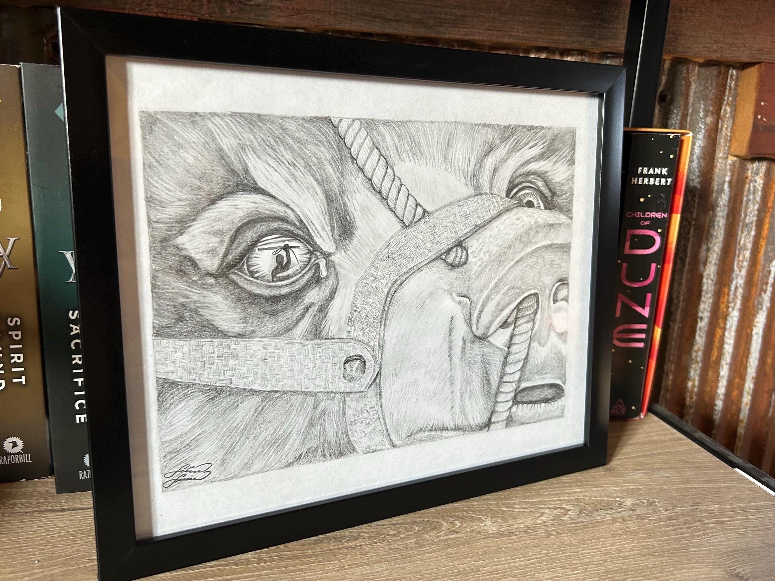Original Dancing Sloth Bear Drawing - Framed - Etsy