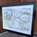 Original Dancing Sloth Bear Drawing - Framed - Etsy