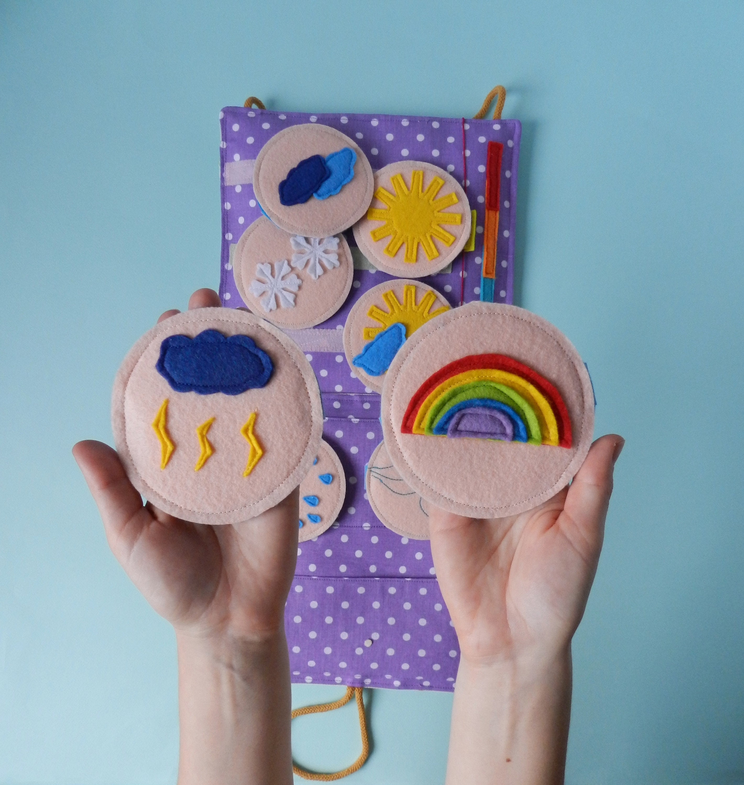 Montessori Activity Board Personalized Weather Chart Sensory | Etsy