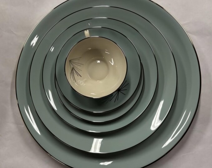 Vintage Franciscan Silver Pine Masterpiece China Dinnerware Set of 7 - Etsy