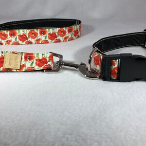 Poppy Flower Collar and Lead Set - Etsy