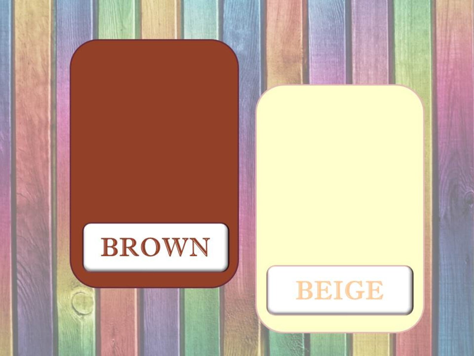 Color Cards Printable Flash Cards for Kids Learning Colours Cards for ...