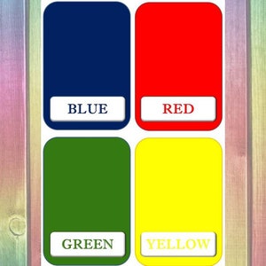 Color Cards Printable Flash Cards for Kids Learning Colours Cards for ...