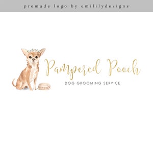 Chihuahua Pet Logo Design: Premade Dog Grooming Branding Kit - Etsy