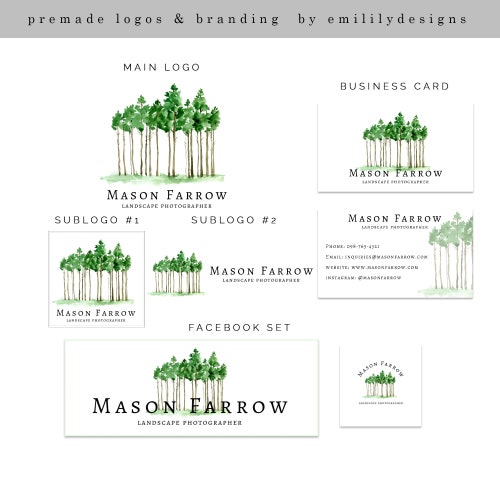 Farmhouse Logo Rustic Logo Leaf Logo Botanical Logo Laurel | Etsy