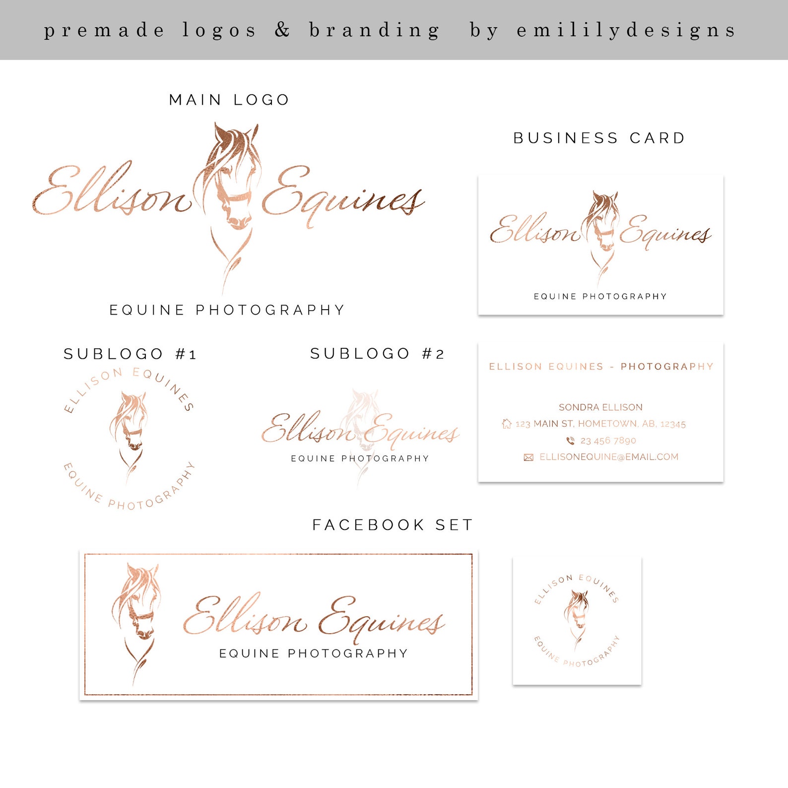 Premade Logo Logo Design Horse Logo Steed Logo Equine - Etsy UK