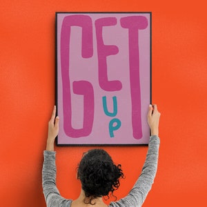 Get up Print - Get up Poster - Motivational Quote Print - Inspirational ...