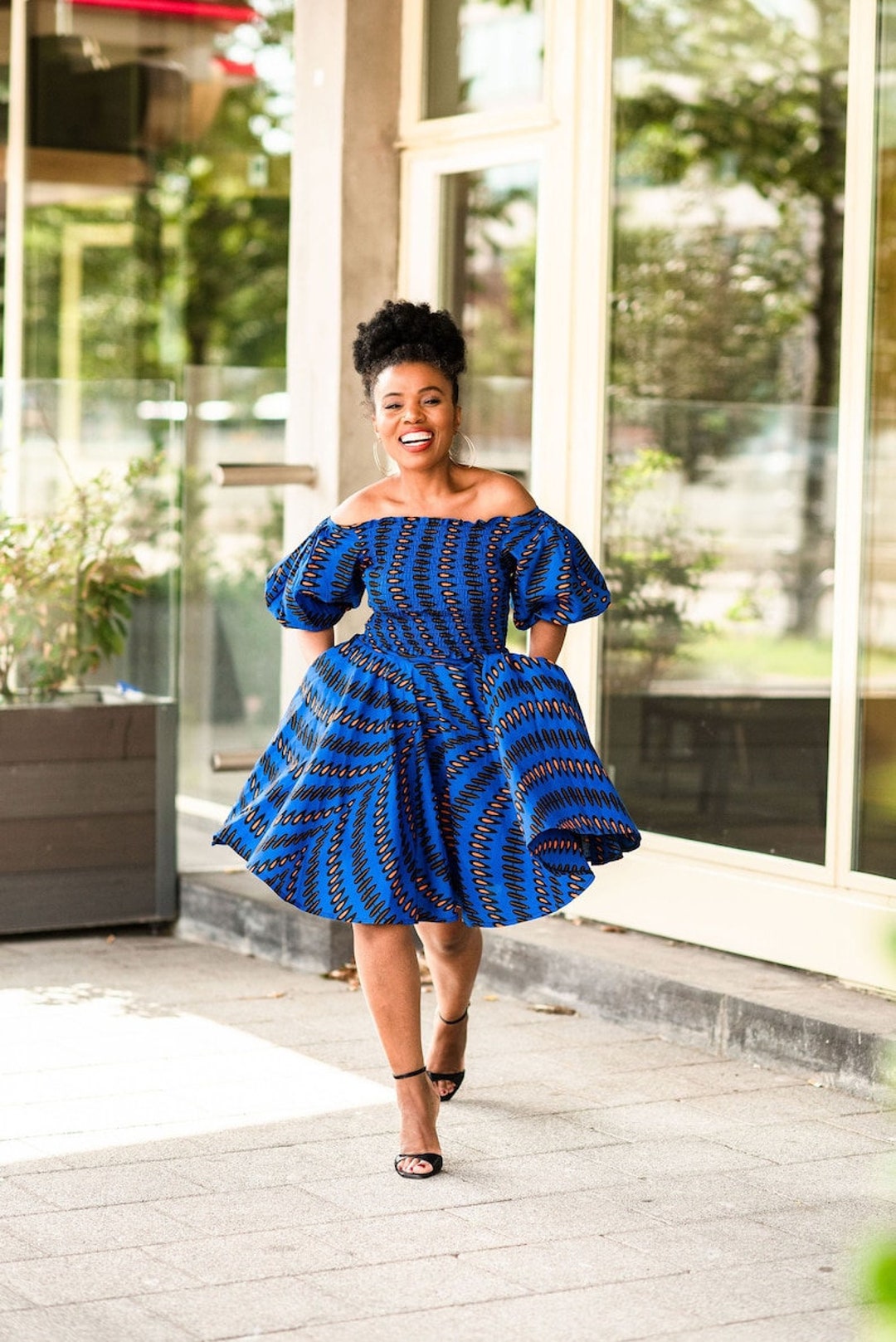 African Flare Dress, African Top and Skirt, African Two Set, African ...