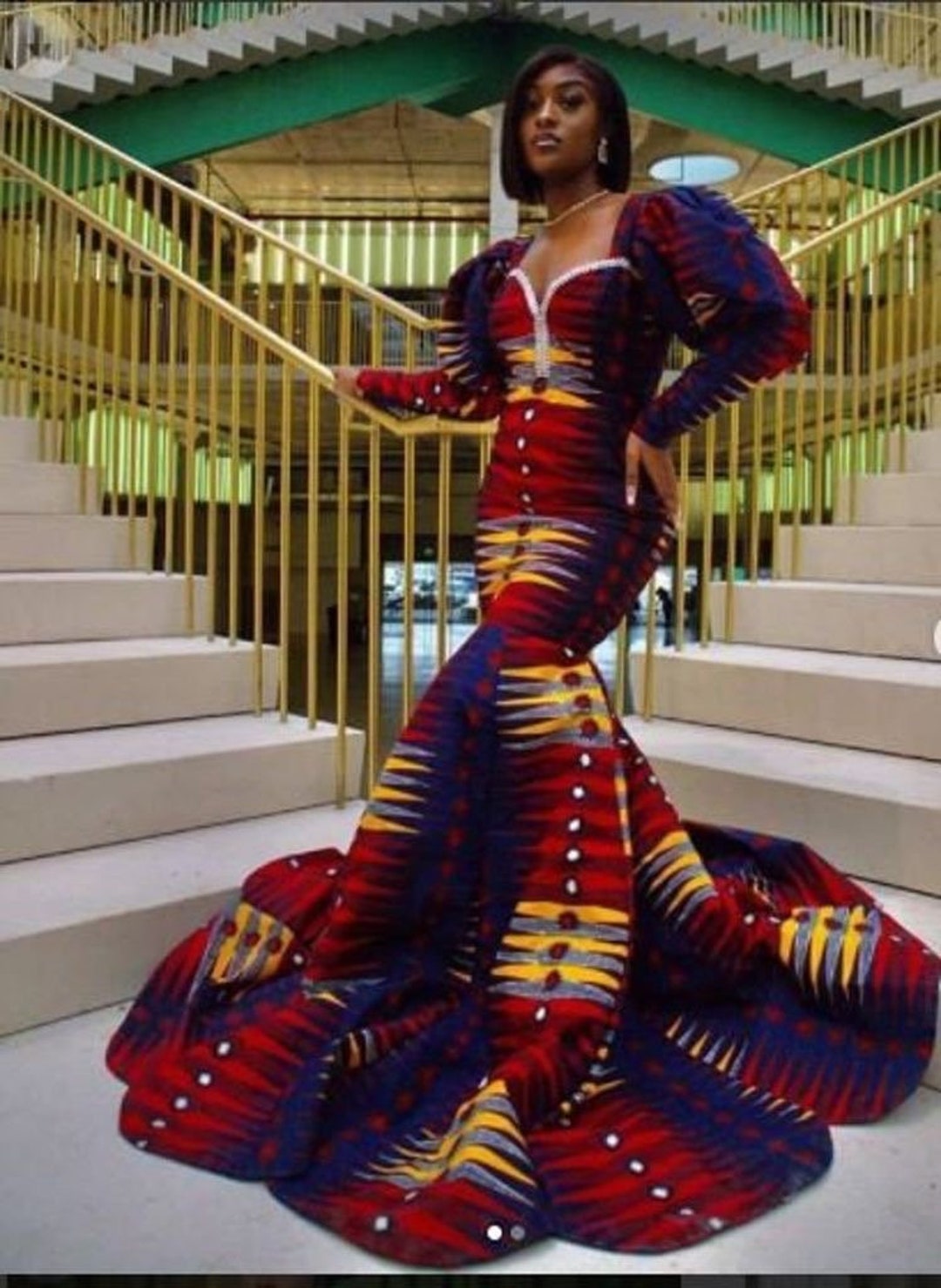 African Wedding Dress, African Mermaid Dress , African Woman Clothing ...