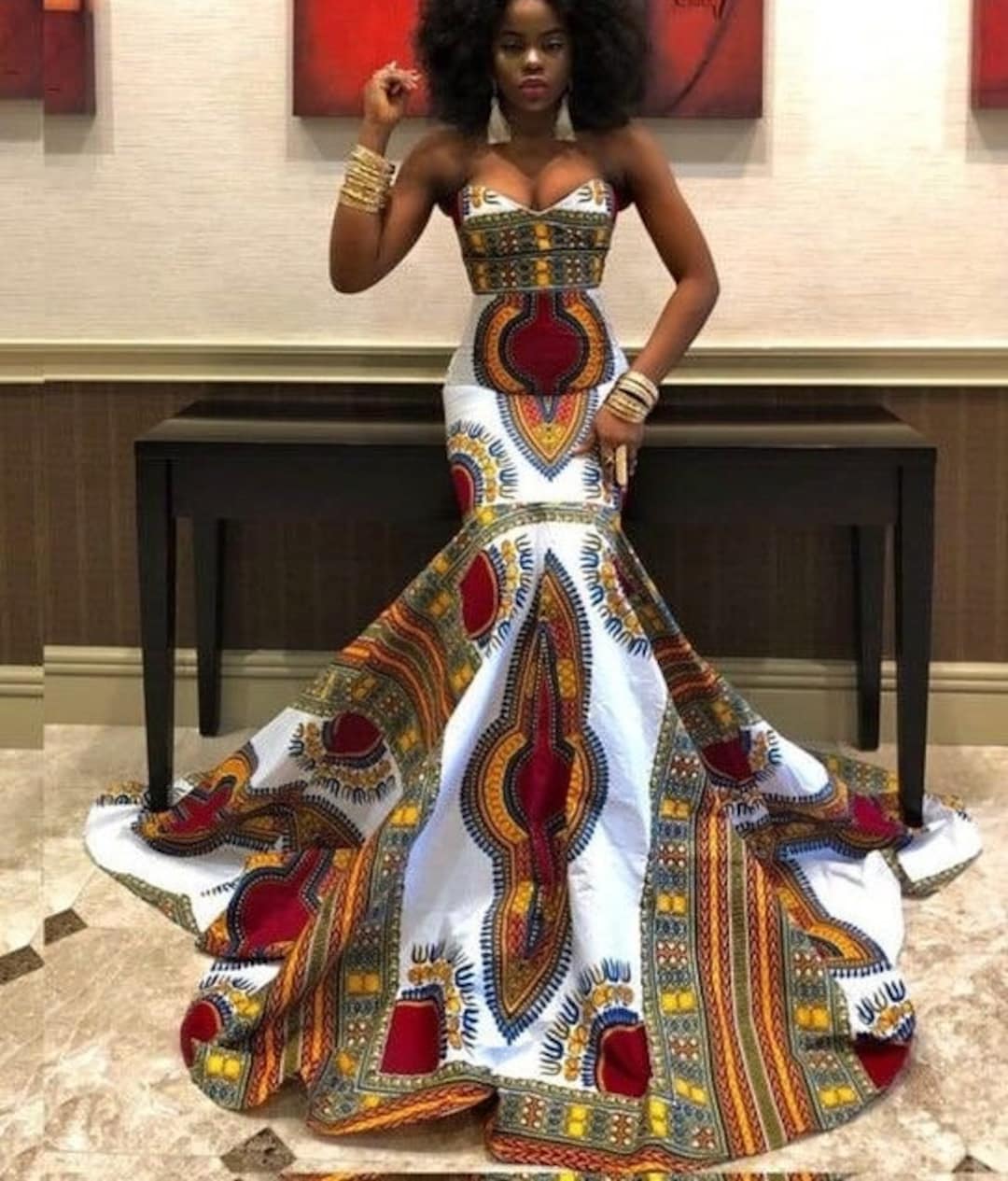 African Kente Dress ,african Wedding Kente Dress , African Mermaid ...