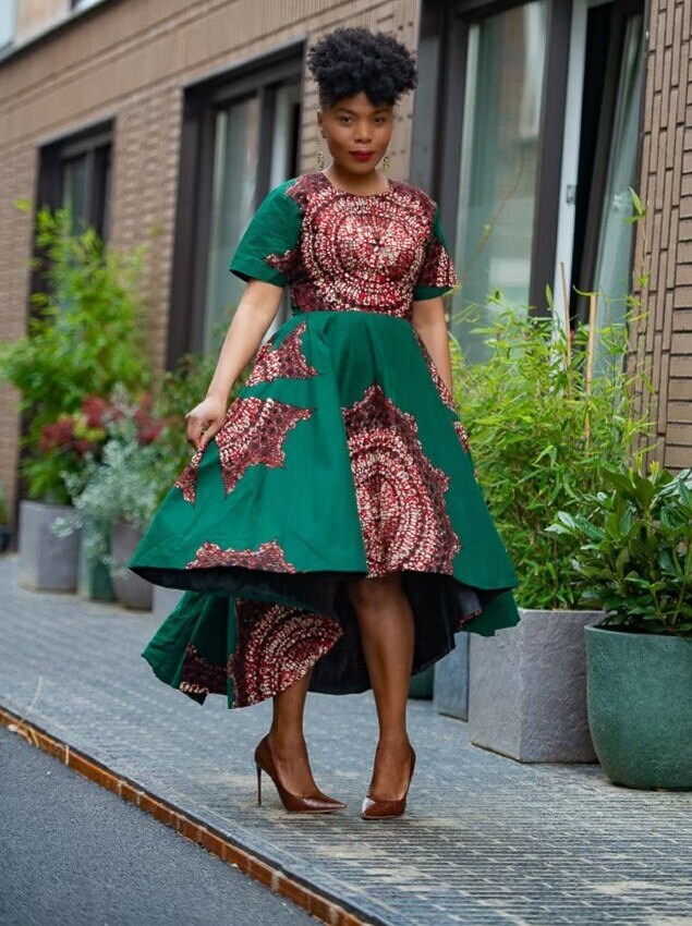 Hi-low Flare Dress African Fashion Wear - Trendy African Dresses - Beautiful African Casual Wear ...