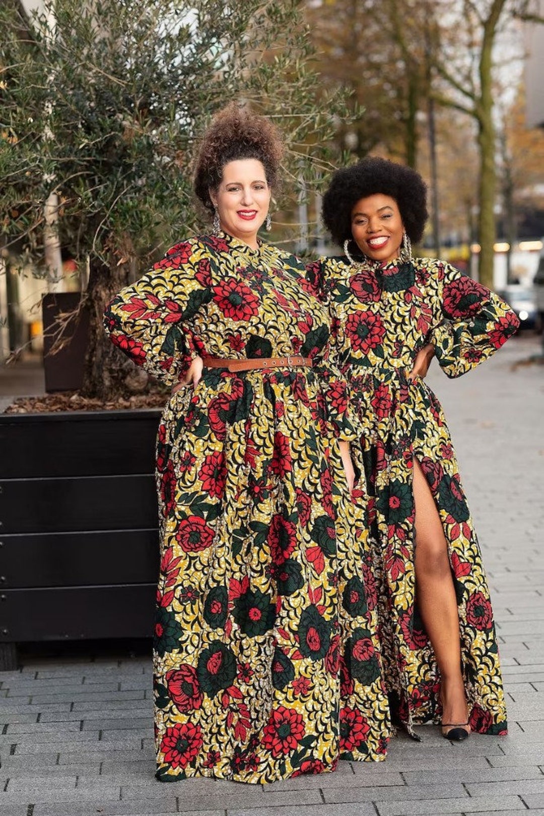 Luxury African Malkia Floral Dress - Premium Quality Fabric Dress ...
