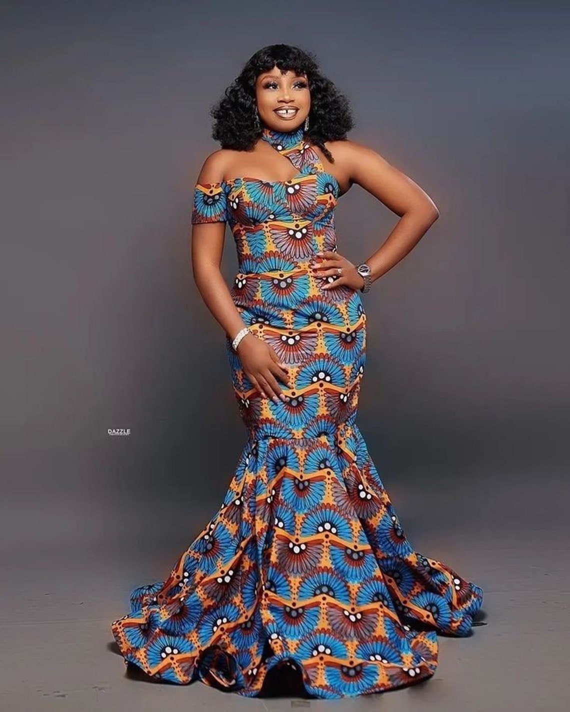 African Mermaid Dress, African Women Clothing, African Turtle Dress ...