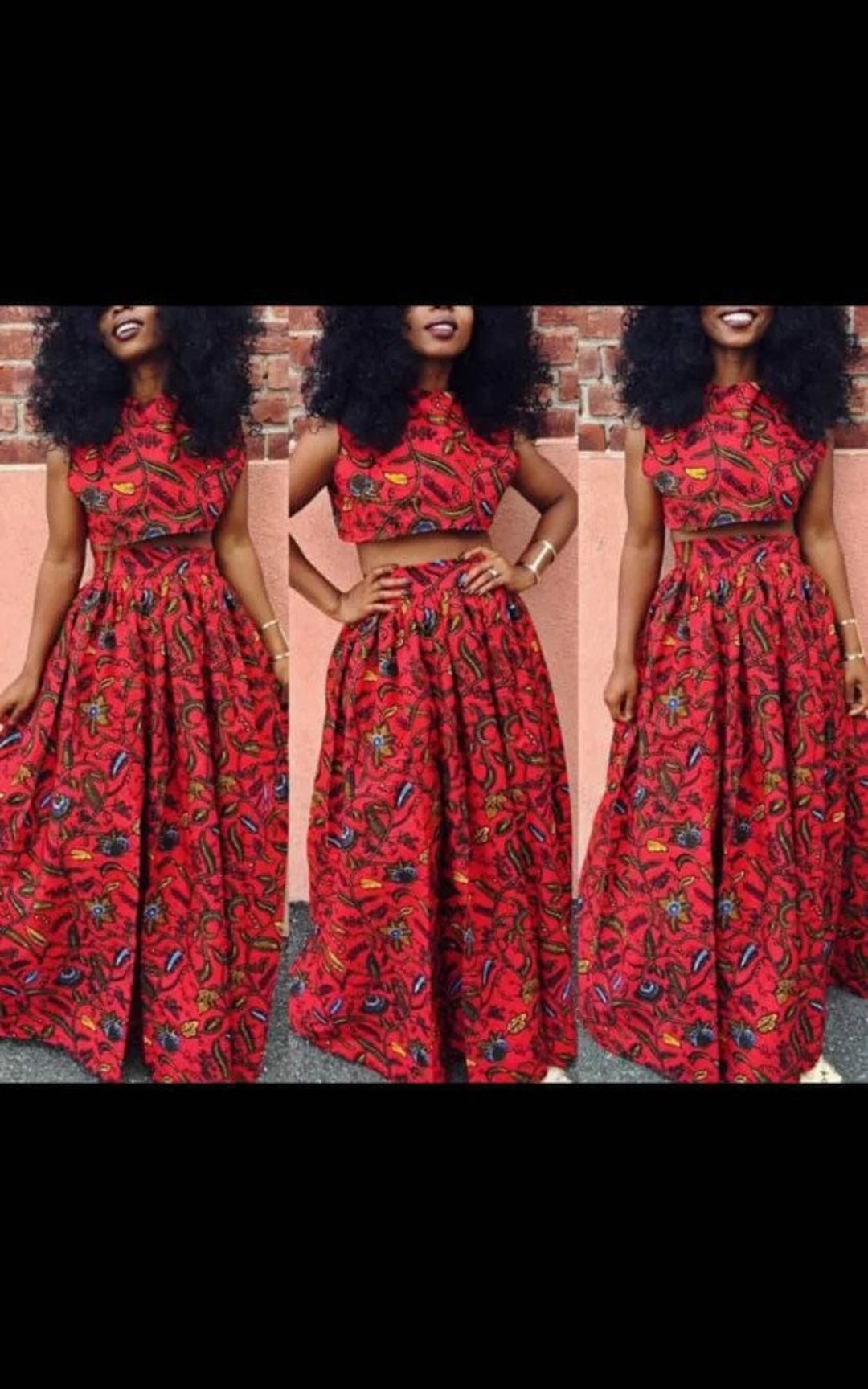 Omi African Skirt Set / African Clothing for Women / African Crop Top ...