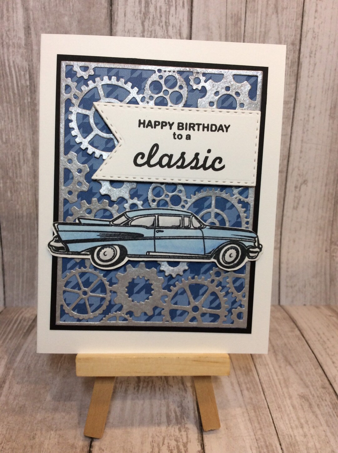 Unique Classic Car Themed Birthday Card - Etsy