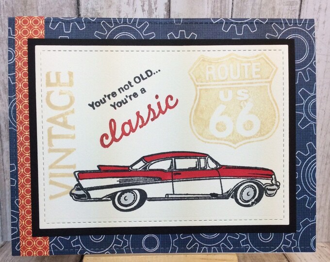Unique Classic Car Themed Birthday Card - Etsy UK