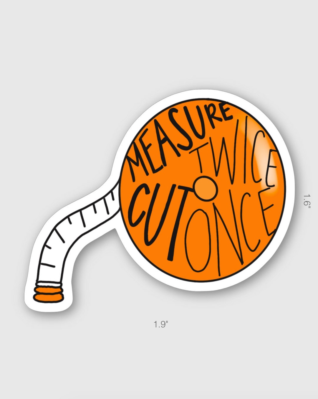 Measuring Tape Sticker Vinyl Sticker - Etsy