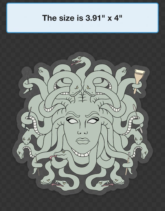 Medusa Clear Vinyl Sticker | Etsy