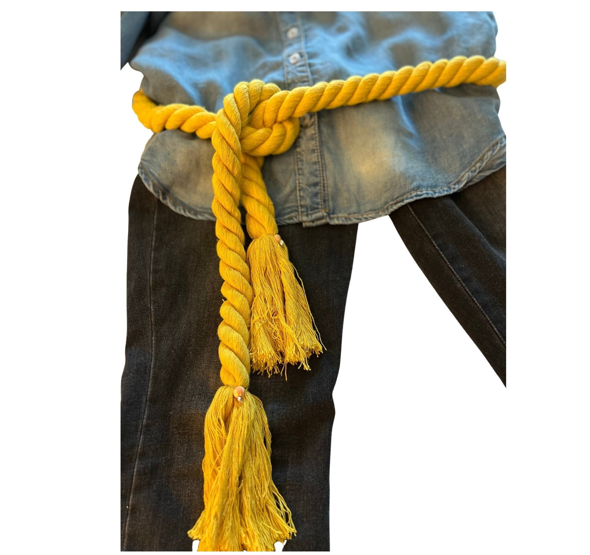 These Statement Marigold-yellow Rope Belts Are the Perfect Fashion ...