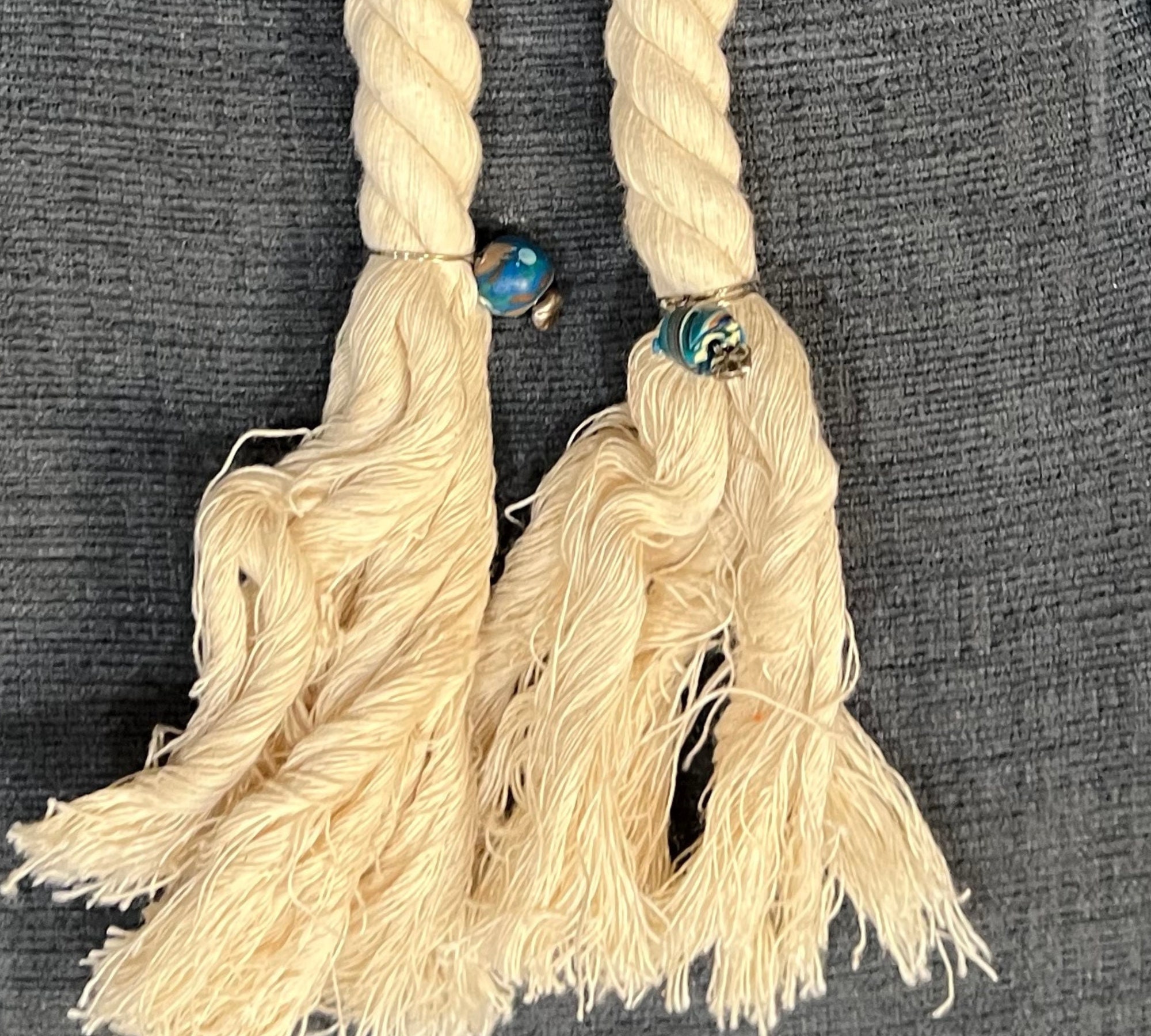 Rope Belts in a Natural Cream Color. Cotton Rope Belt With Fringe New ...