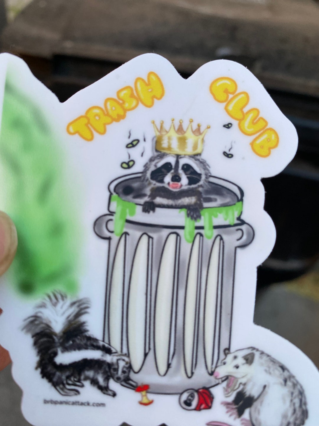 Trash Club Adhesivo de vinilo resistente al agua - Etsy España