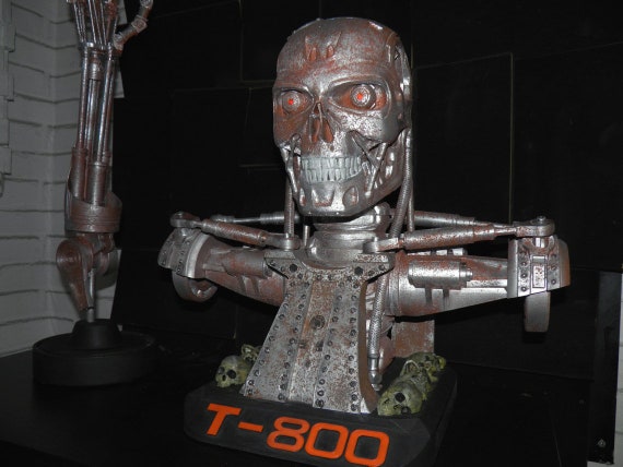 T800 Bust Life Size Damaged Rust Made by VDT | Etsy