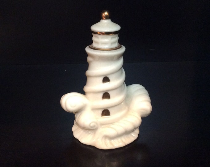 Lenox Classic Ivory Collection Lighthouse With Waves, 24K Gold, Classic Ivory Collection ...