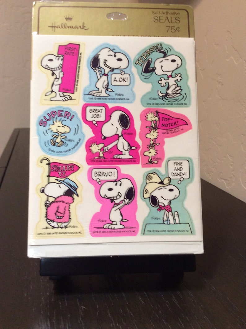 Vintage Hallmark Snoopy Woodstock Seals, Vintage Hallmark Seals, Snoopy ...