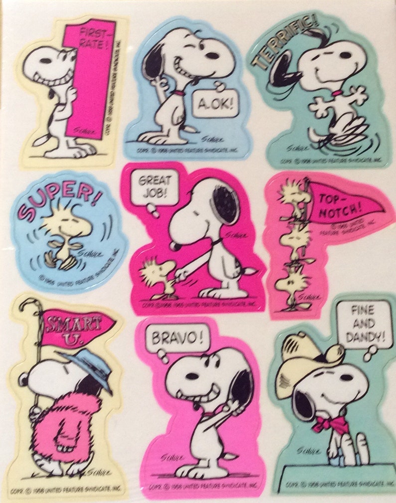 Vintage Hallmark Snoopy Woodstock Seals, Vintage Hallmark Seals, Snoopy ...
