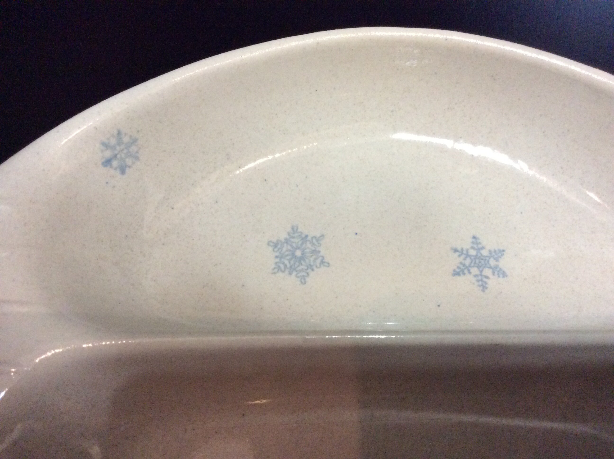 Vintage USA Pottery Snowflake Divided Serving Dish,speckled Background ...