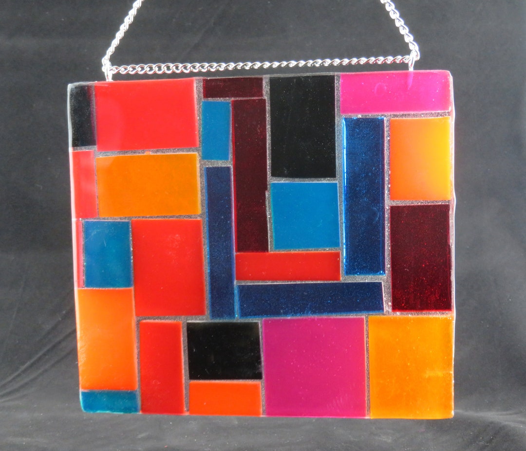 Translucent Multi-colored Resin Art - Abstract Window Hanging ...