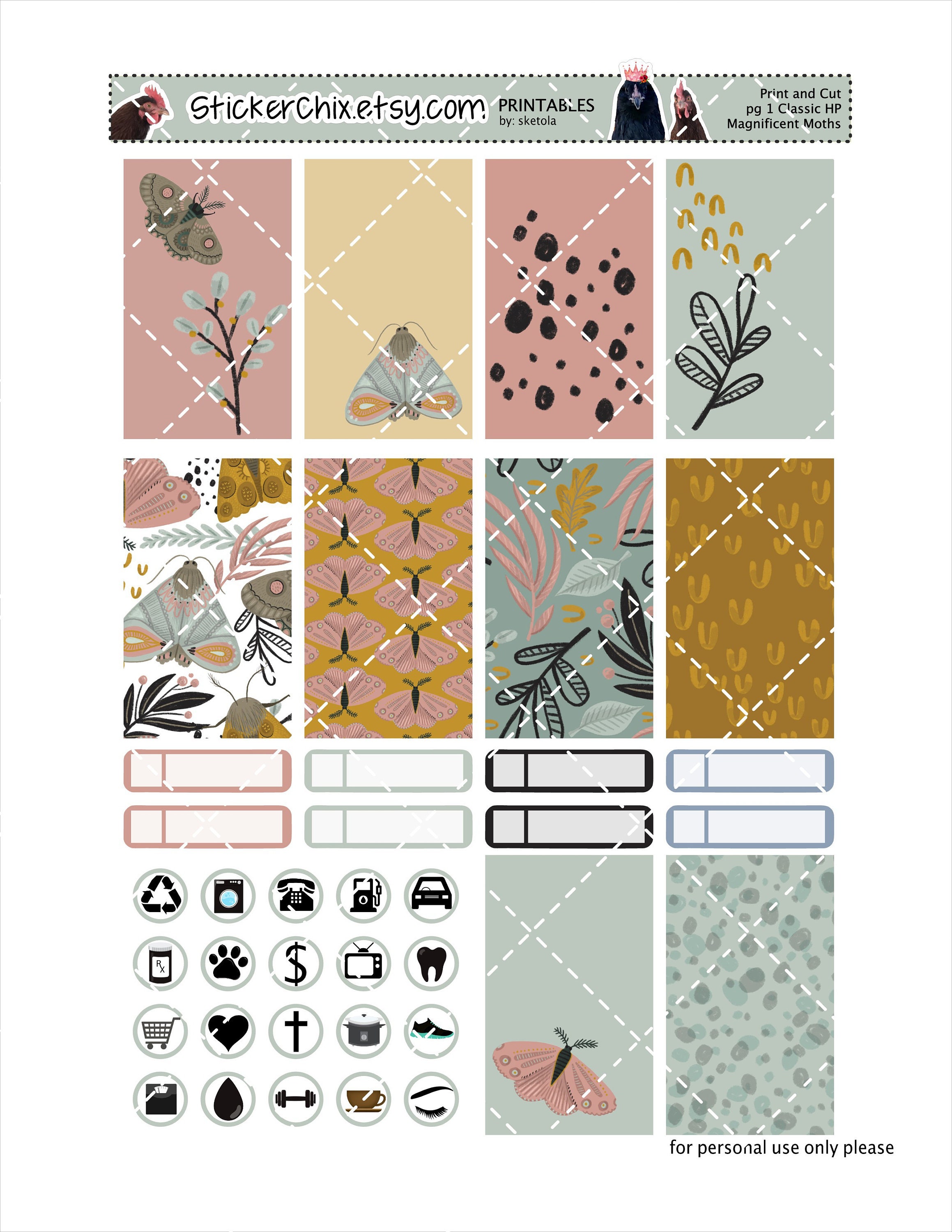 Printable Planner Stickers, Happy Planner Classic Weekly, Magnificent ...