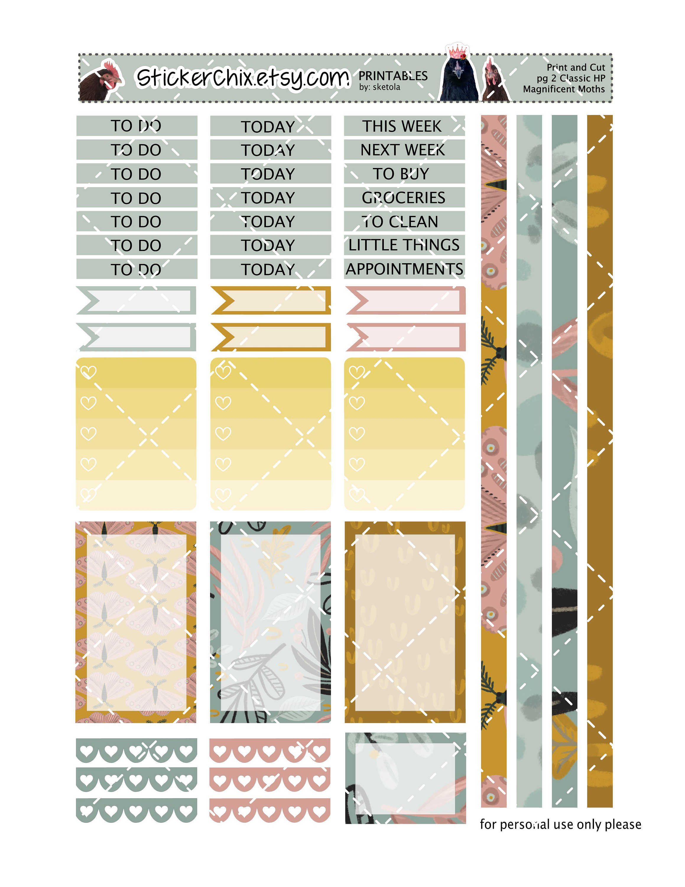 Printable Planner Stickers, Happy Planner Classic Weekly, Magnificent ...