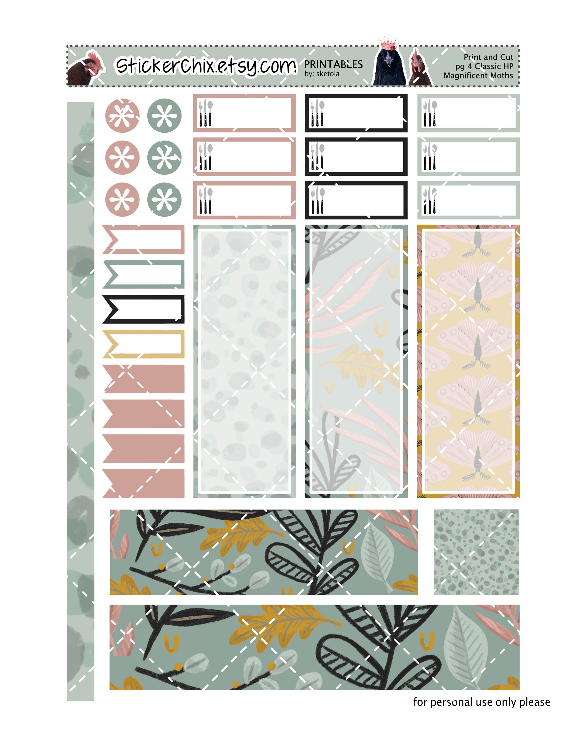 Printable Planner Stickers, Happy Planner Classic Weekly, Magnificent ...