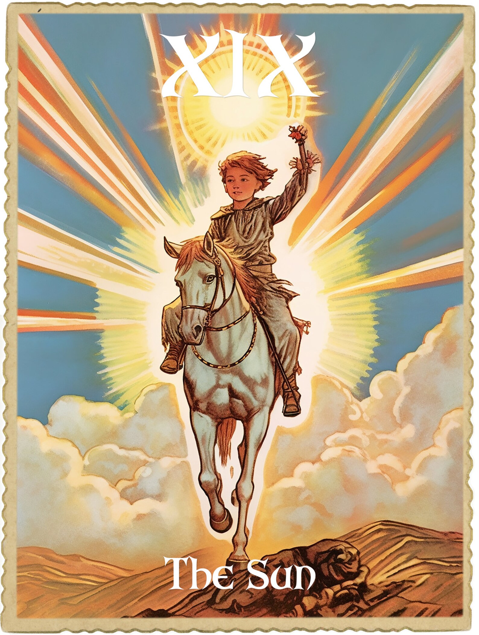 The Sun Tarot Art Print Home Decor Printable Tarot Wall - Etsy