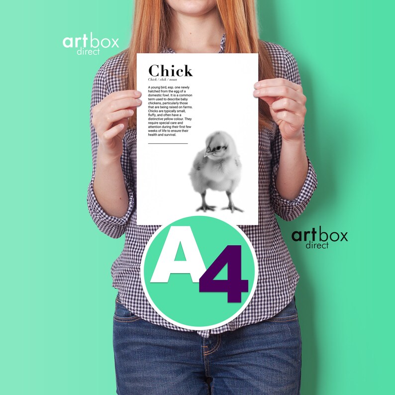 Cute Chick Print Nursery Decor, Printable Chick Wall Art, Downloadable ...