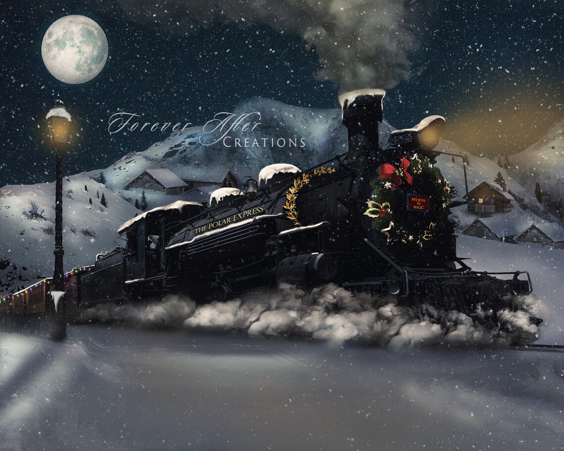 Polar Express Digital Background/backdrop - Etsy UK