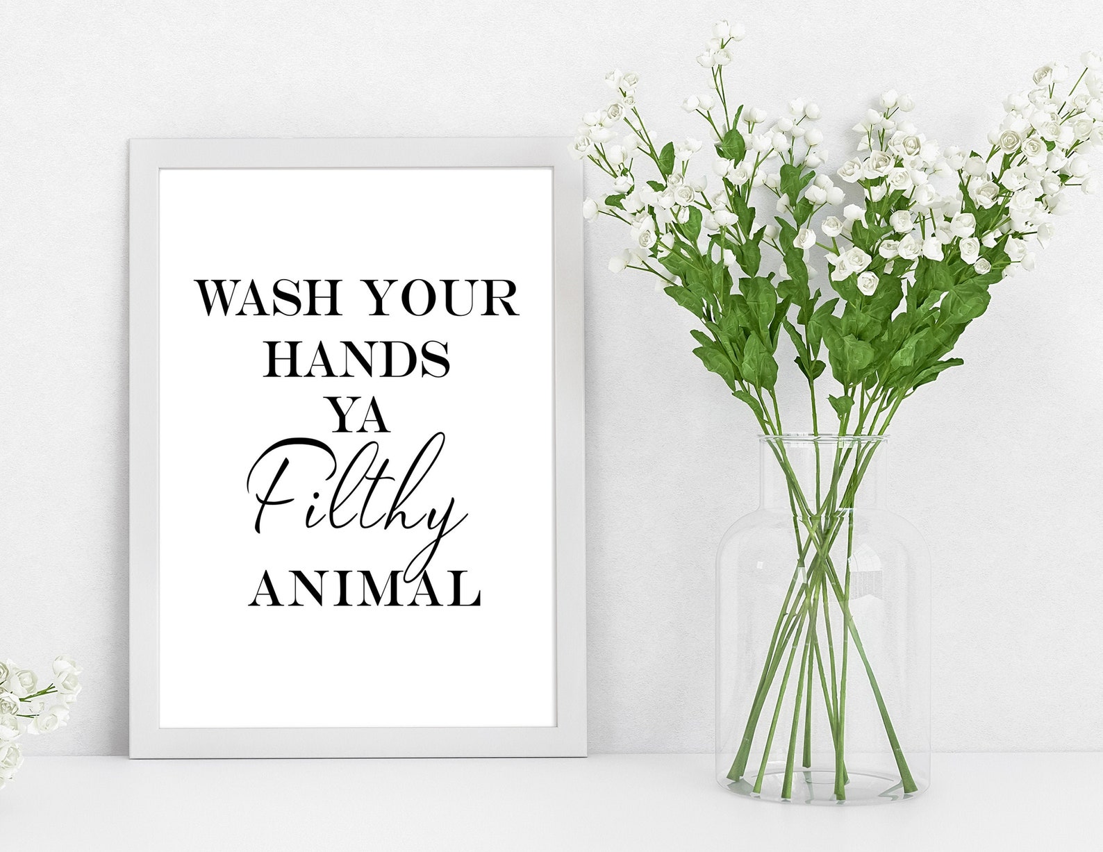 Wash Your Hands Ya Filthy Animal Bathroom Wall Print - Etsy UK