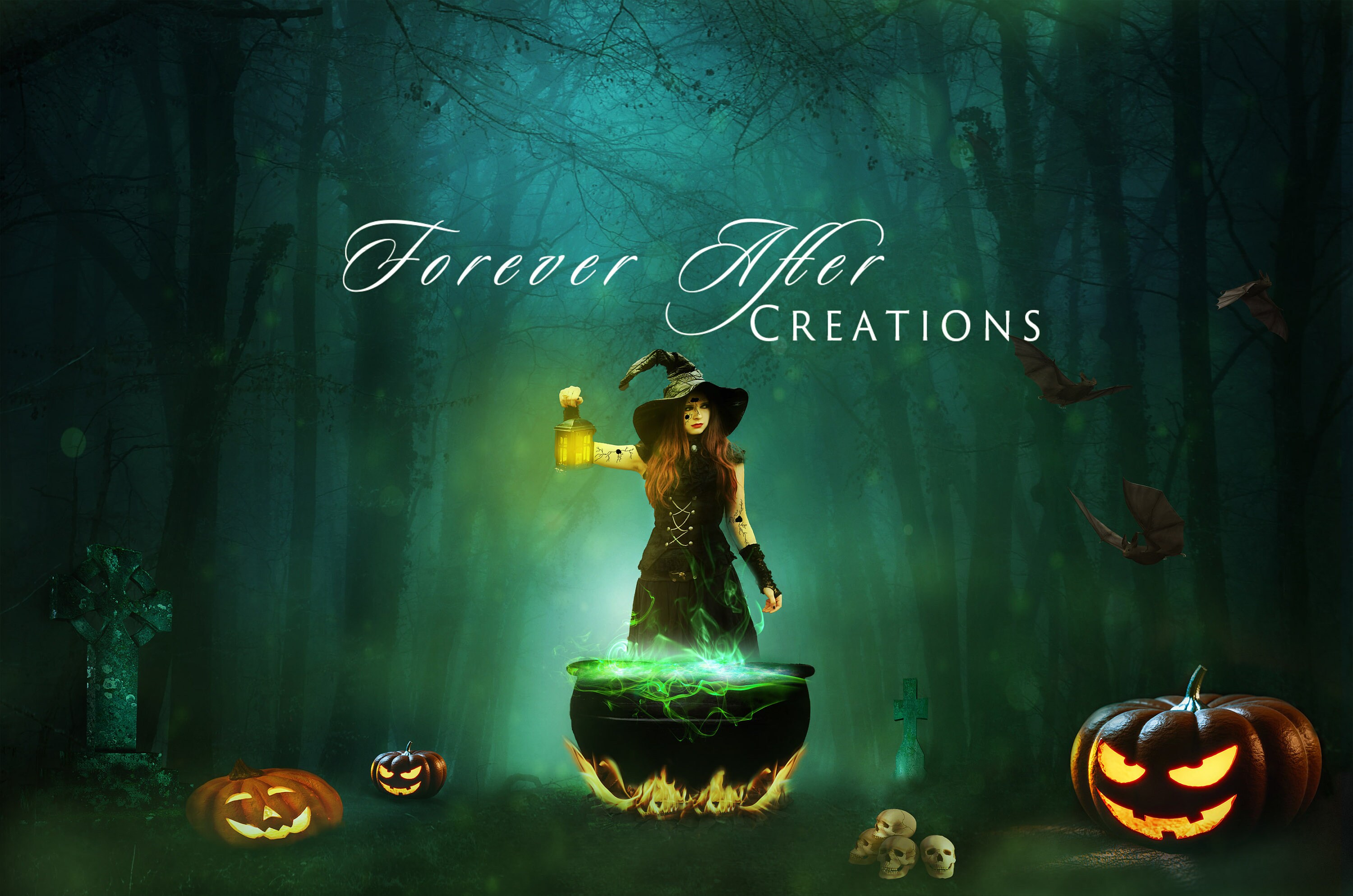 Witches Cauldron Halloween Digital Background/backdrop - Etsy