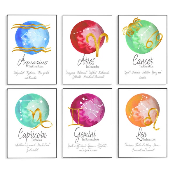Horoscope Print - Etsy