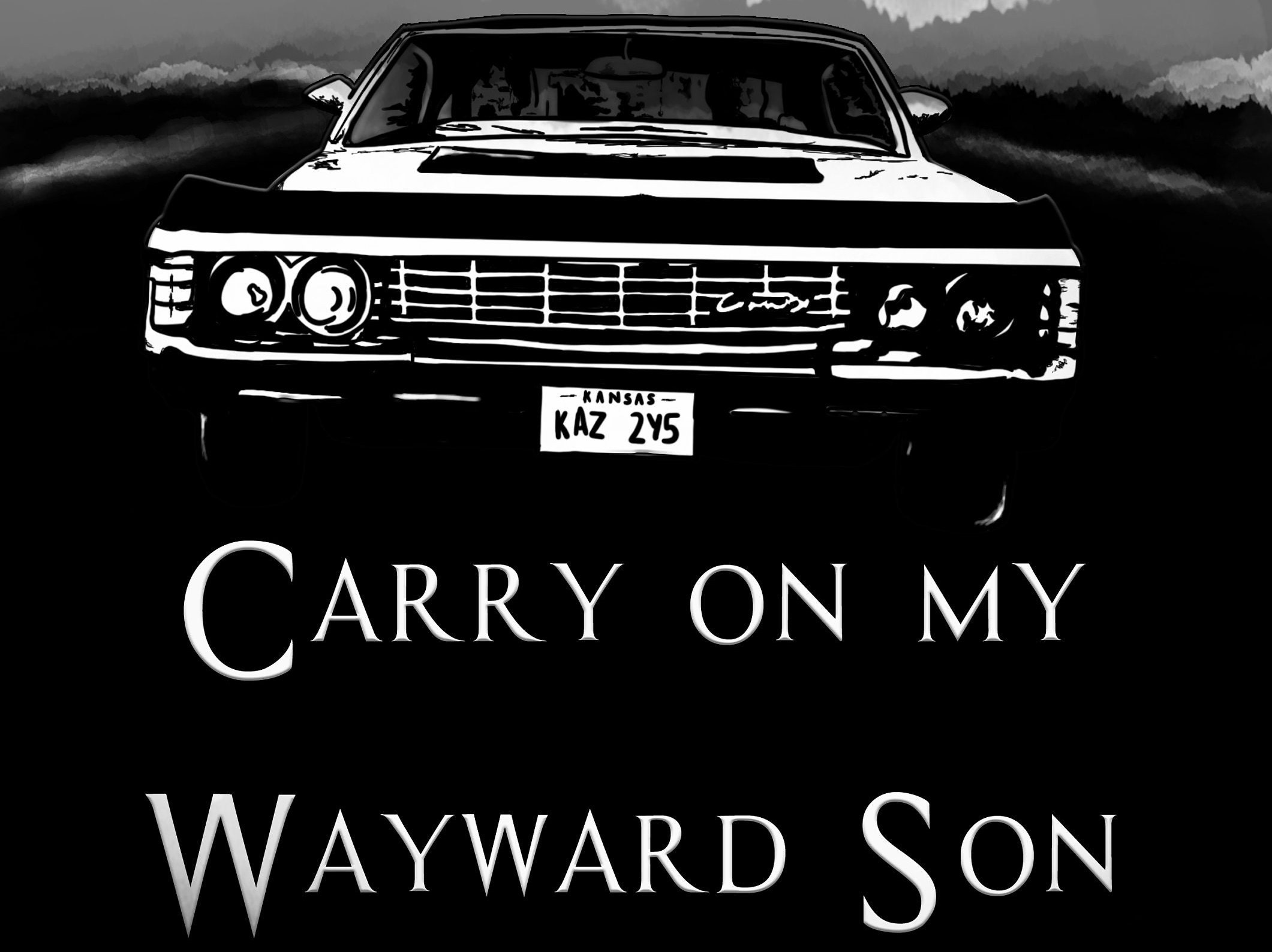 Supernatural Print | Carry on My Wayward Son | Series Memorabilia | Fan ...