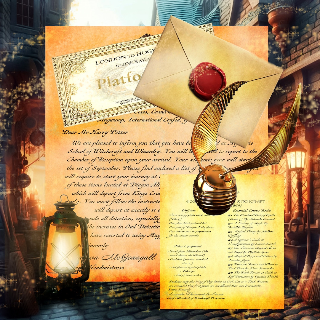 Personalised Acceptance Letter Bundle | Magical Letter | Invitation ...