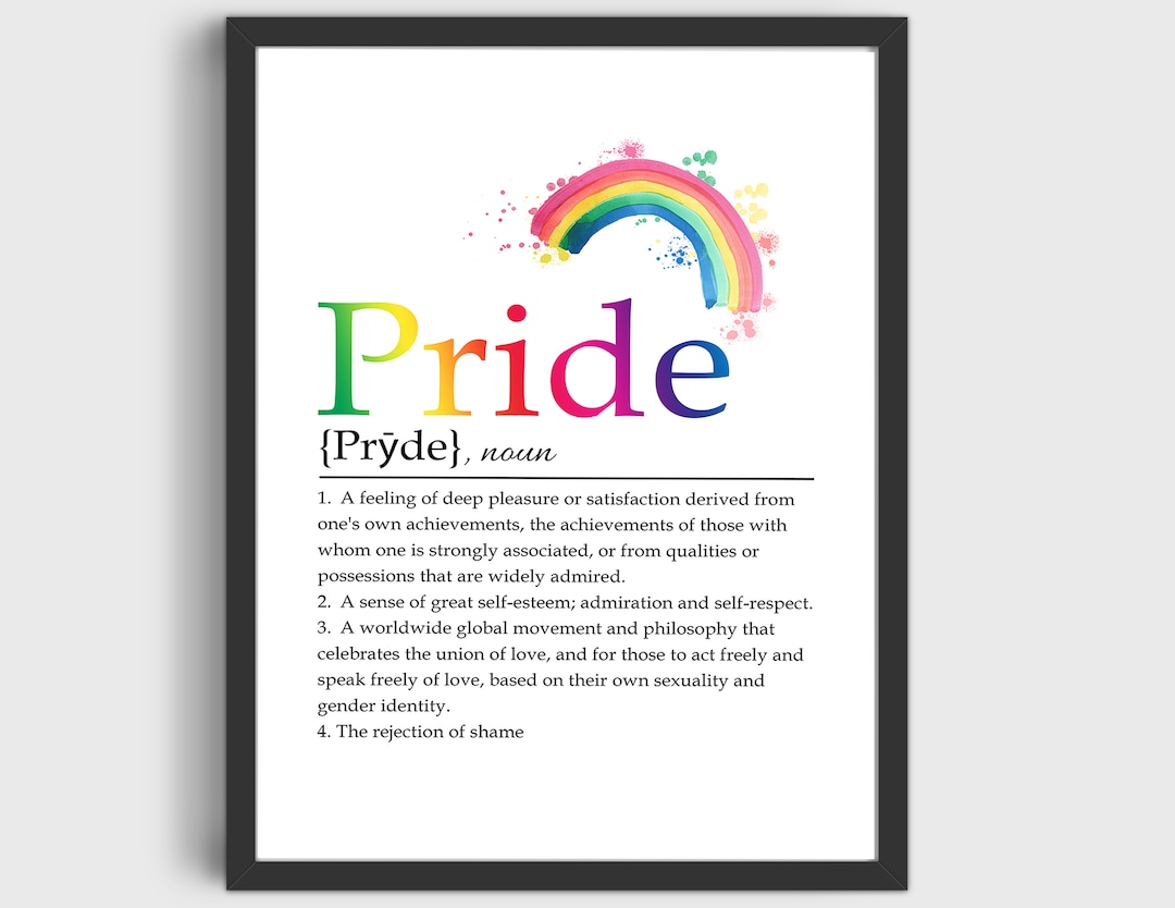 Pride Print | Pride Definition Print | Rainbow Print | LGBT Print ...