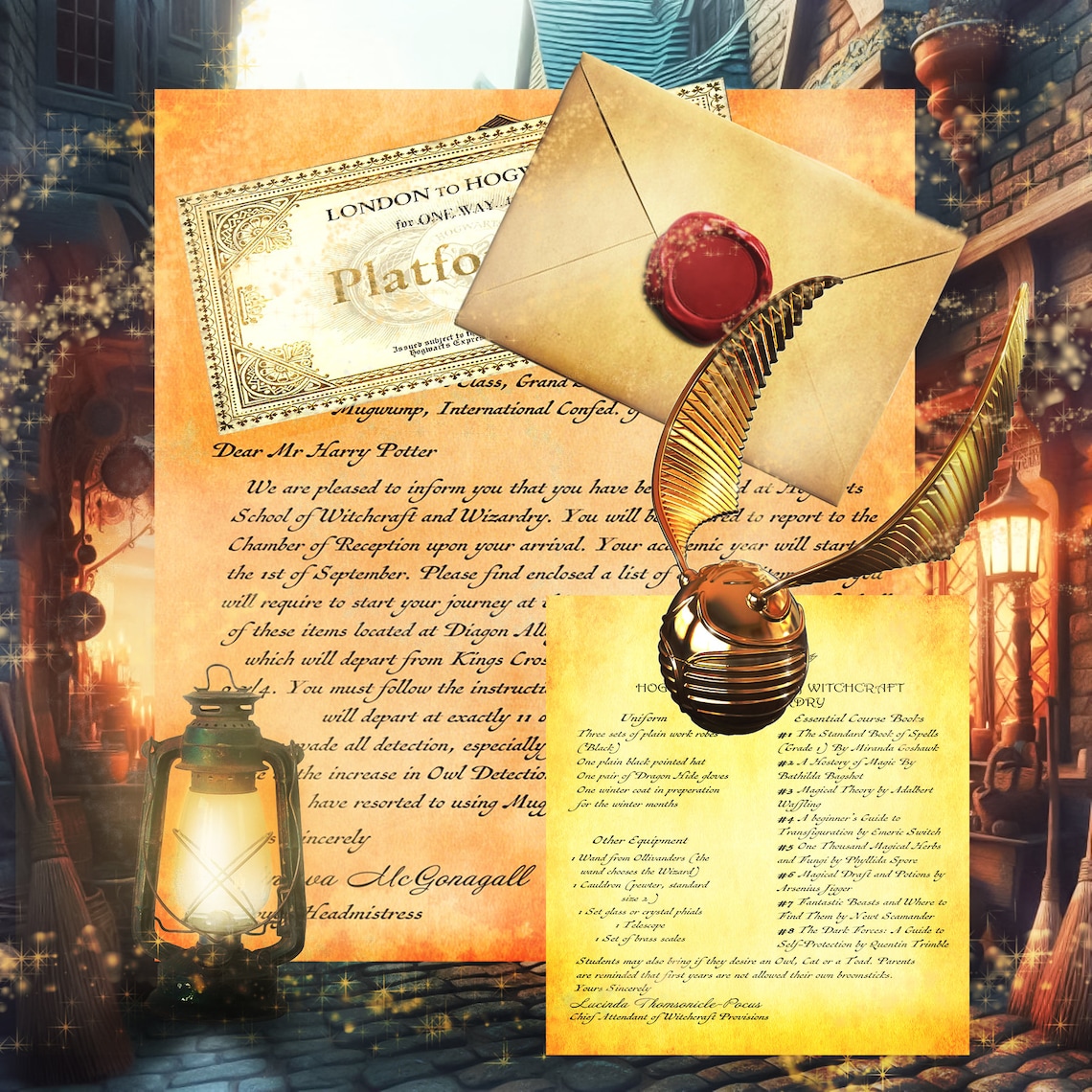 Personalised Acceptance Letter Bundle | Magical Letter | Invitation ...