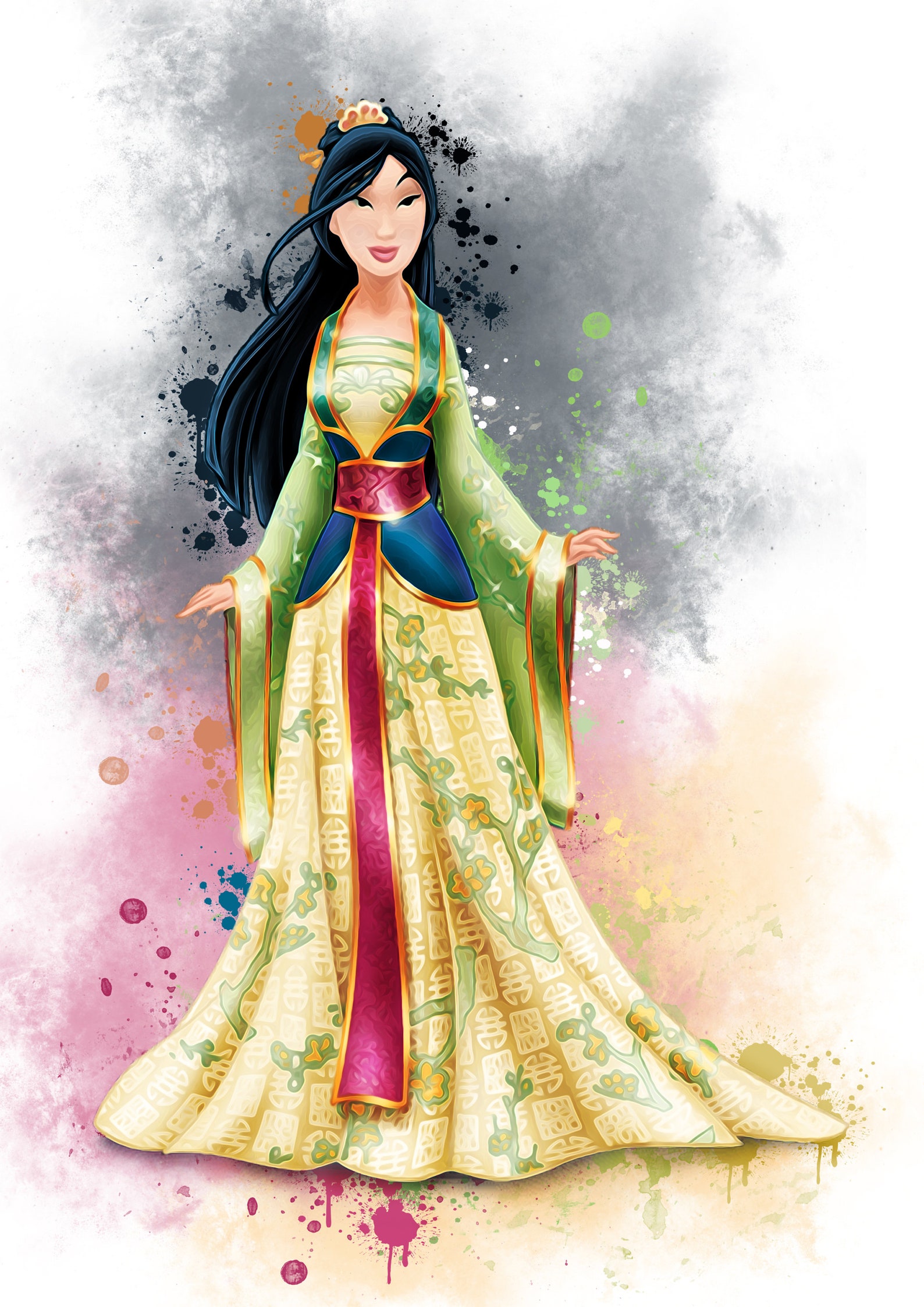 Princess Watercolour Prints Girls Bedroom Home Decor - Etsy UK