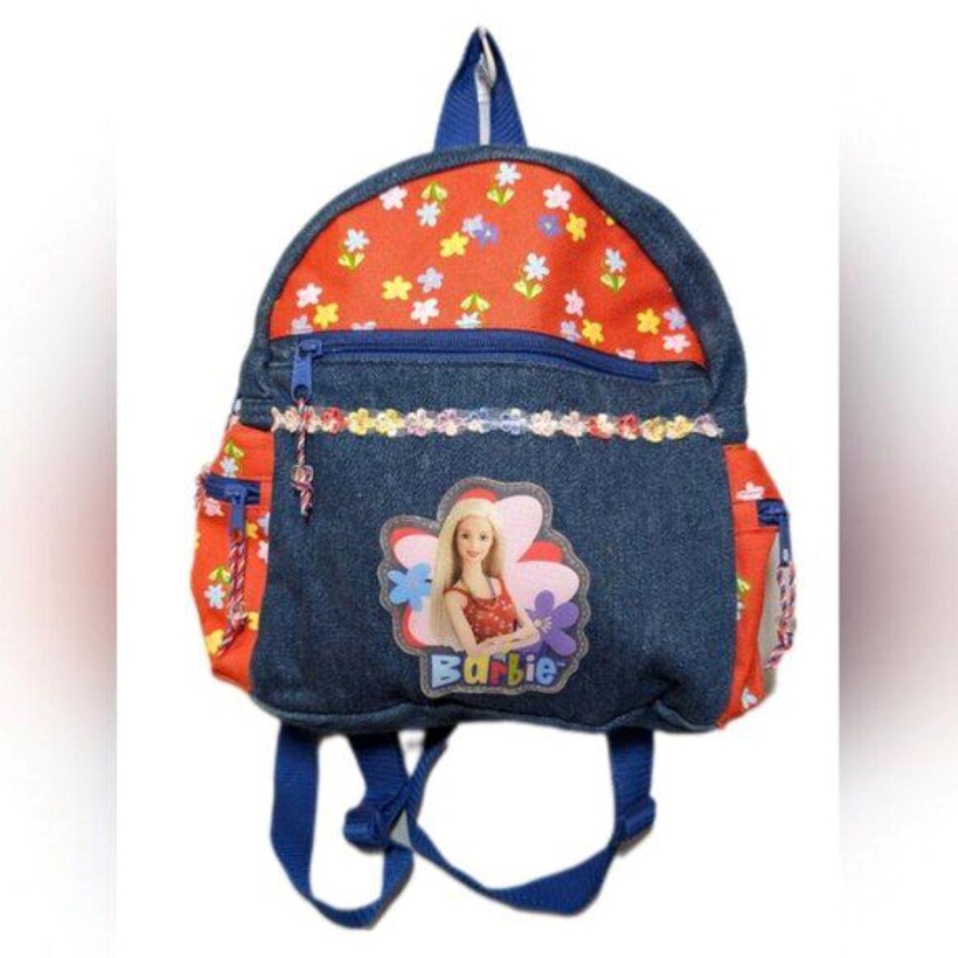 Vintage Y2K BARBIE Mini Backpack Denim Licensed Mattel 2001 Girls Kids ...