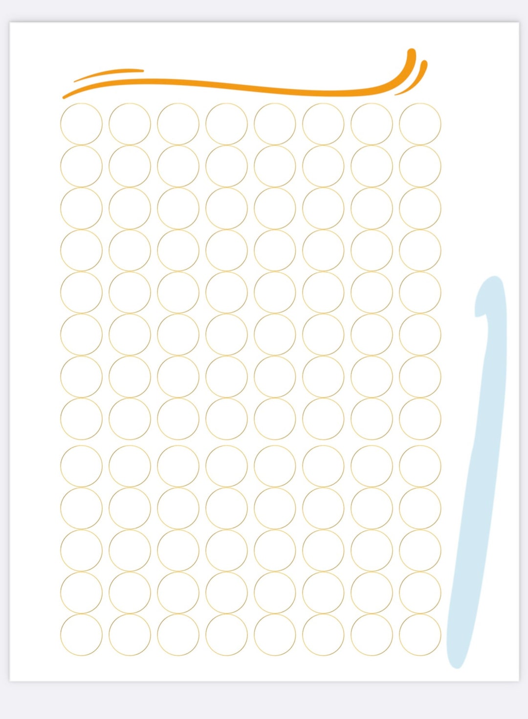 Crochet Row or Stitch Tracker Pdf - Etsy