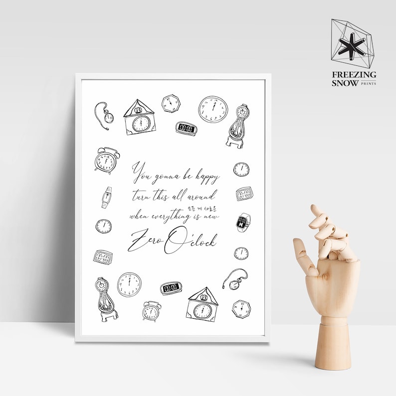 Zero O'clock 1 | BTS Fan Made Lyric Poster | Word Print | Digital Wall ...