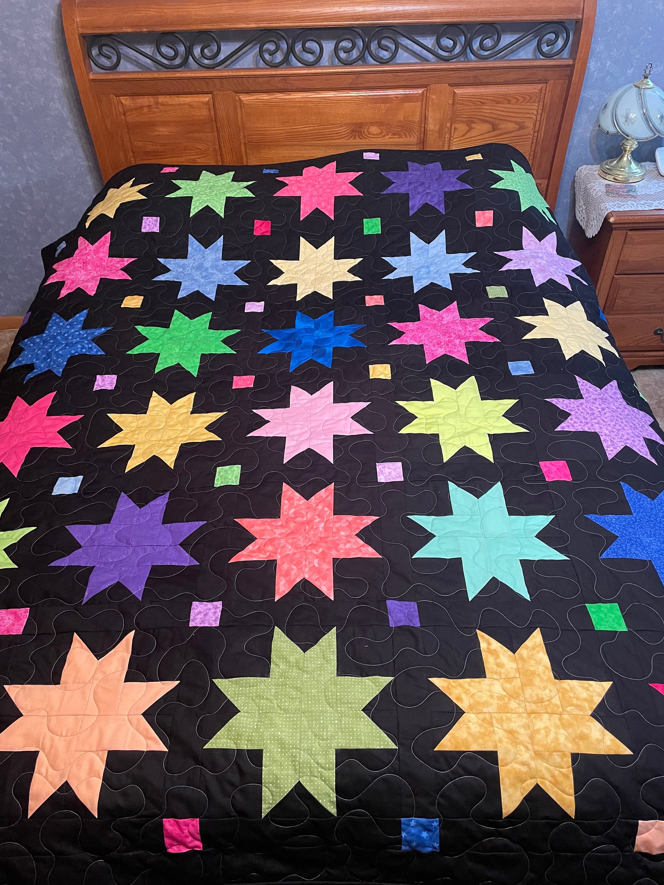 Beautiful Bright Colored Star Quilt! - Etsy